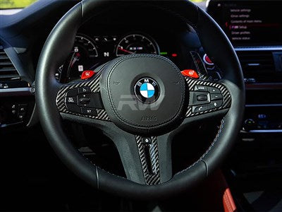 RW Carbon BMW G22 G29 G42 CF Alcantara Steering Wheel Trim bmwg2209 ...