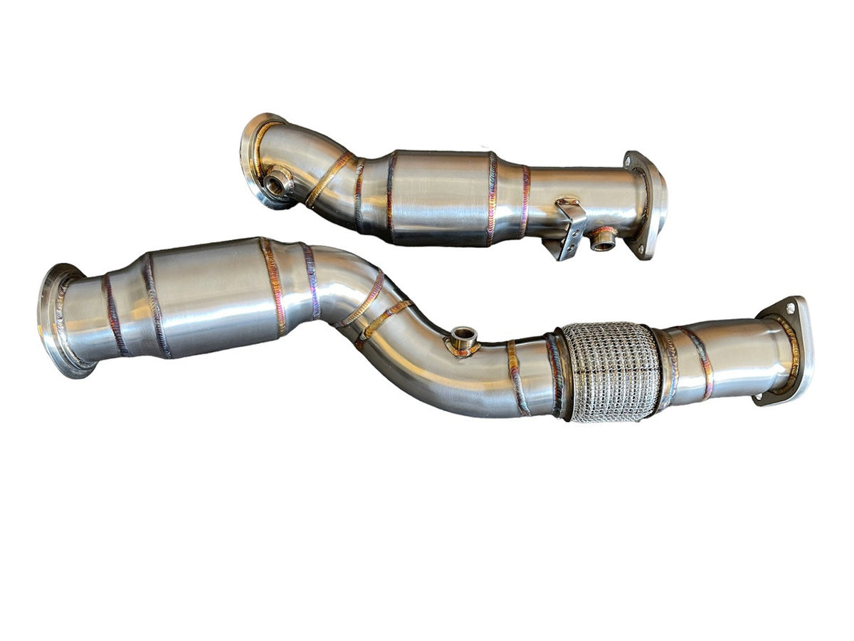 MAD BMW S58 CATTED DOWNPIPES M3 M4 G80 G82 G83 W/ FLEX SECTION MAD-205 ...